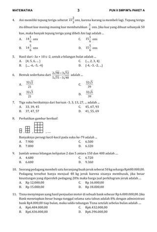 Pun 2 mat paket a | PDF