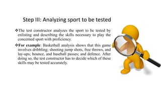 CONSTRUCTION OF SPORTS SKILL TEST | PPTX