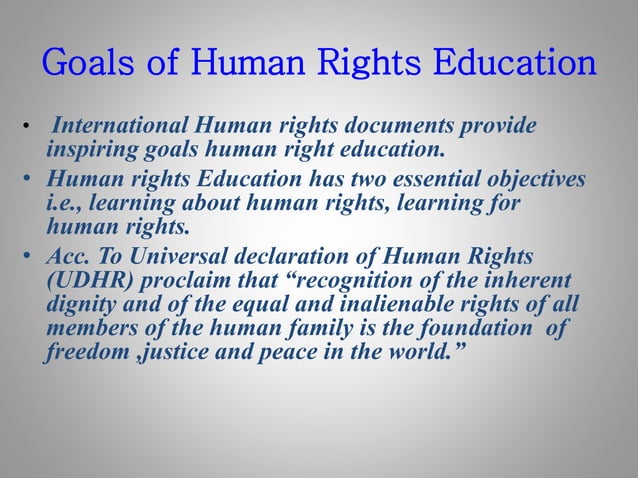 HUMAN RIGHTS IN ASPECTS OF EDUCATION | PPT
