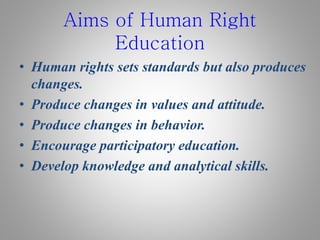 HUMAN RIGHTS IN ASPECTS OF EDUCATION | PPT