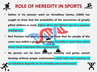 ROLE OF HEREDITY AND ENVIRONMENT IN SPORTS | PPTX