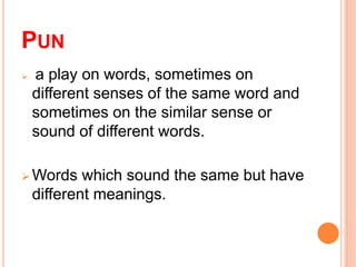 Parts of Speech (Pun and Assonance) | PPTX