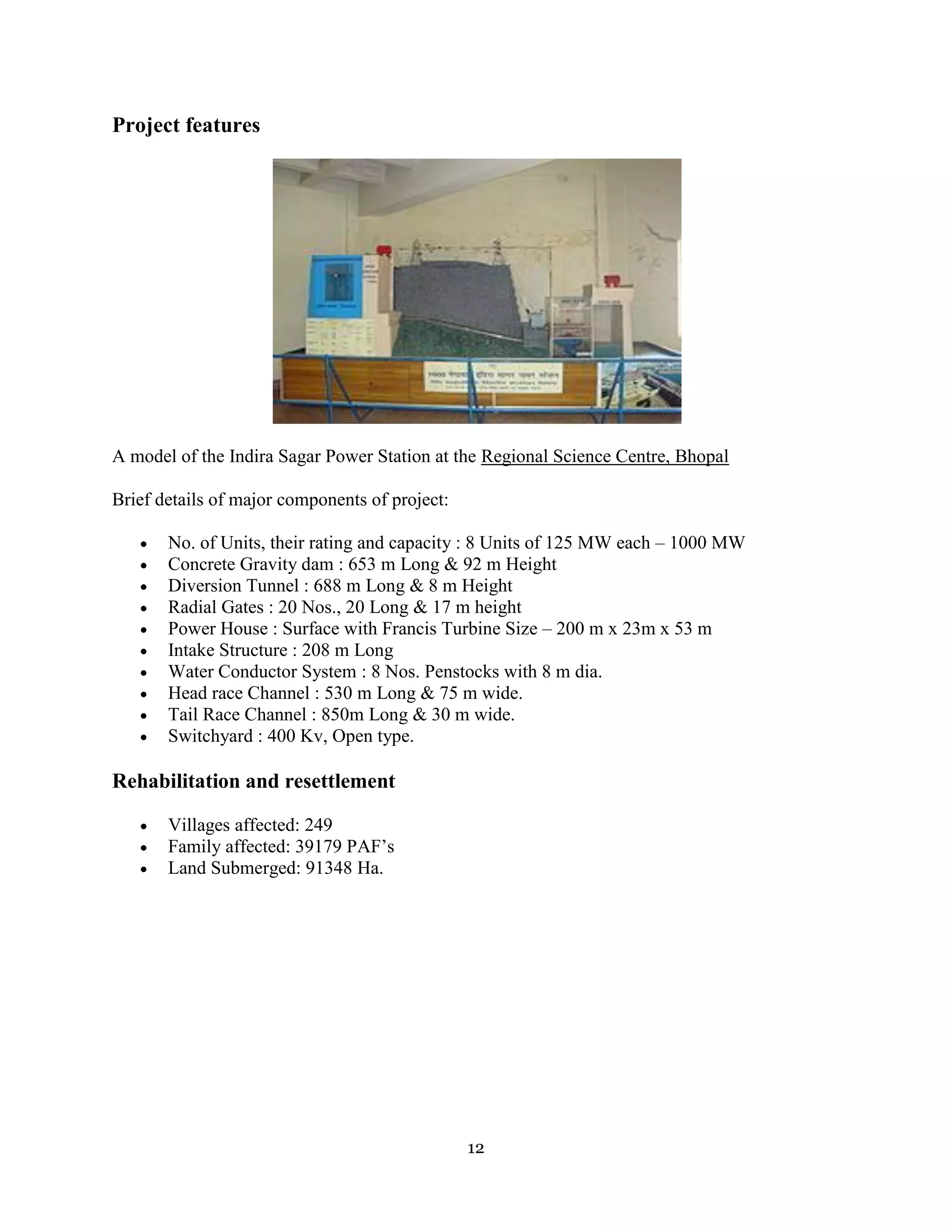 Punasa report on indra sagar Dam, 9608684800 | PDF