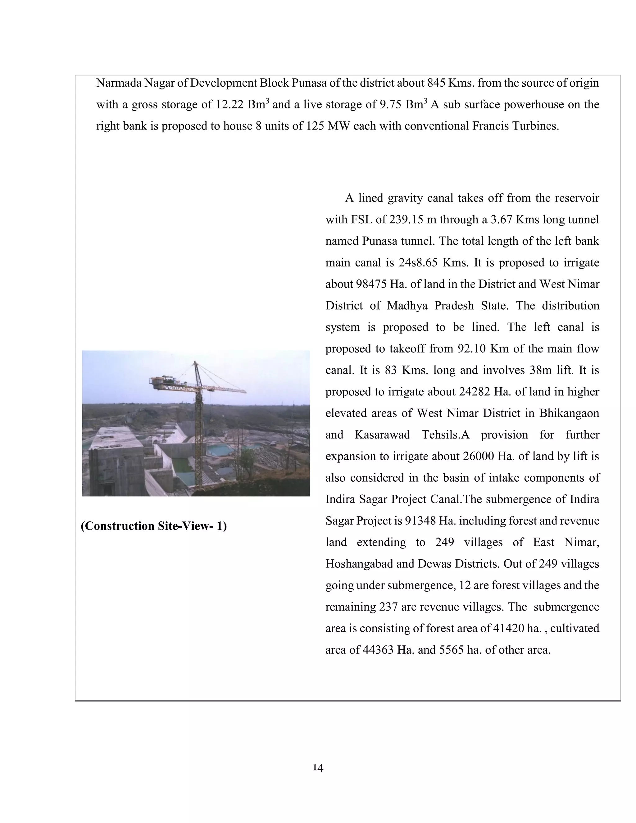 Punasa report on indra sagar Dam, 9608684800 | PDF