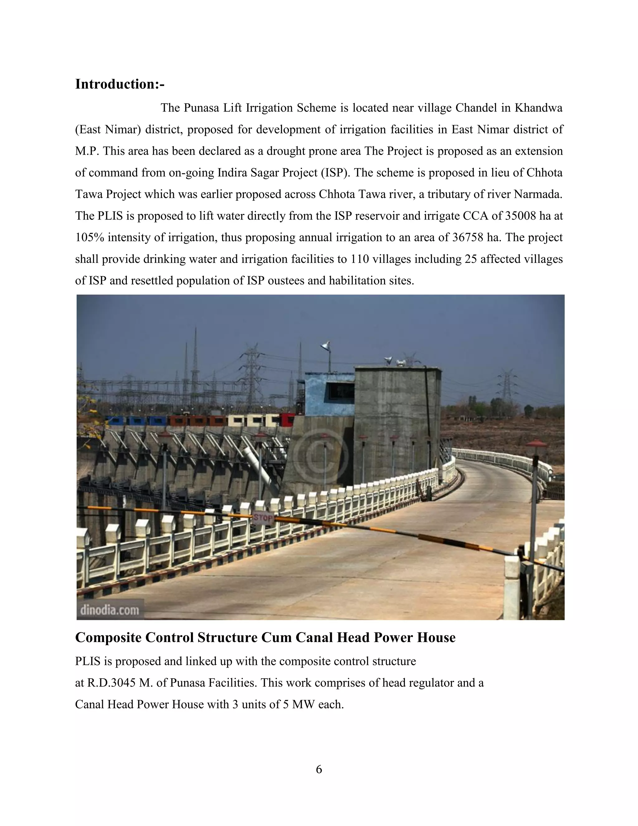 Punasa report on indra sagar Dam, 9608684800 | PDF
