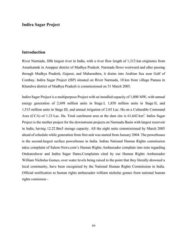 Punasa report on indra sagar Dam, 9608684800 | PDF | Civil Engineering Industry | Industries