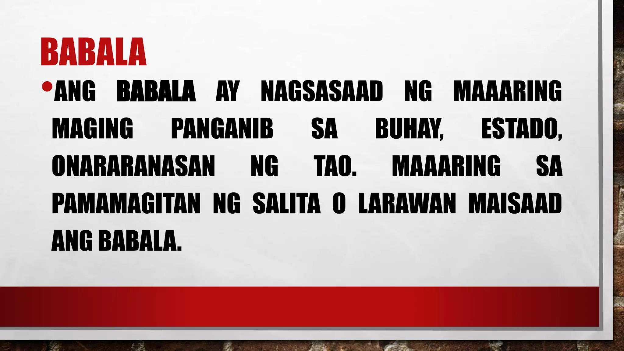 Punawa o patalastas, Babala AT Anunsyo.pptx