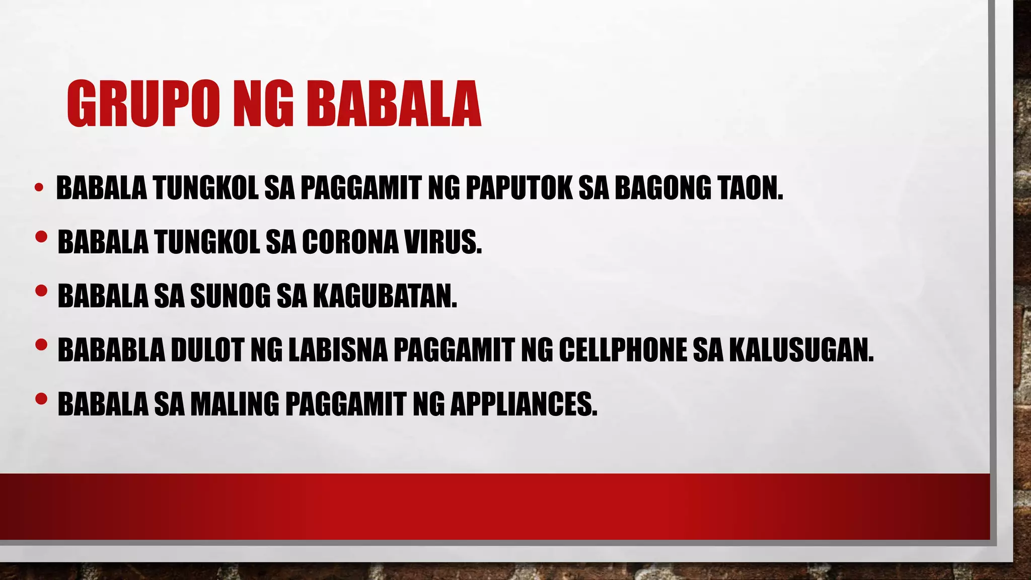 Punawa o patalastas, Babala AT Anunsyo.pptx