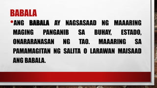 Punawa o patalastas, Babala AT Anunsyo.pptx