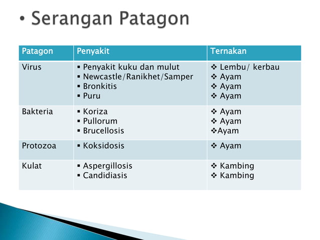 Punca penyakit ternakan | PPT