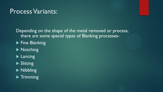 Punching and Blanking Process (Sheet Metal Forming) | PDF