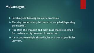 Punching and Blanking Process (Sheet Metal Forming) | PDF