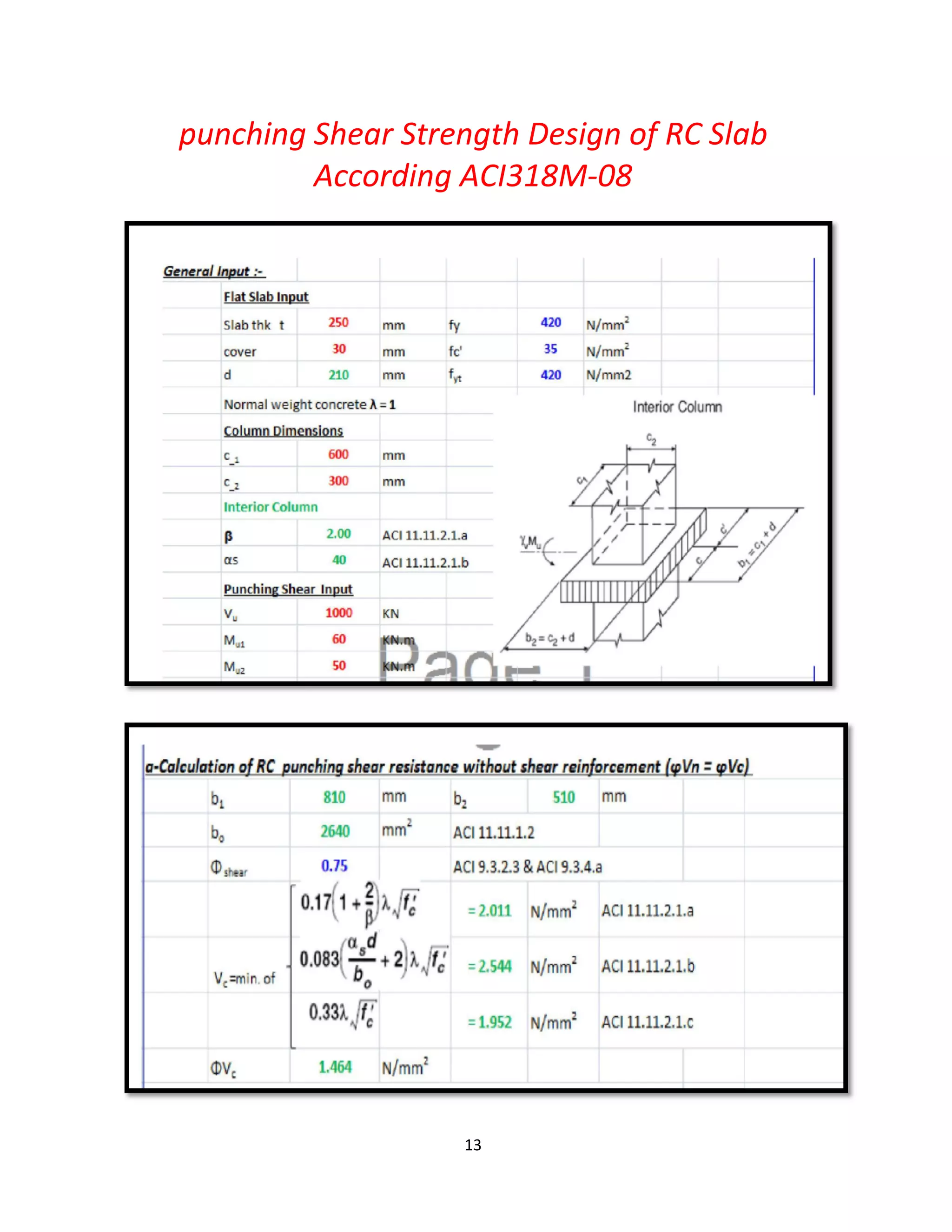 Flat_Slab_Punching shear Design ACI 318-08 - تسليح القص بالثقب فلات ...
