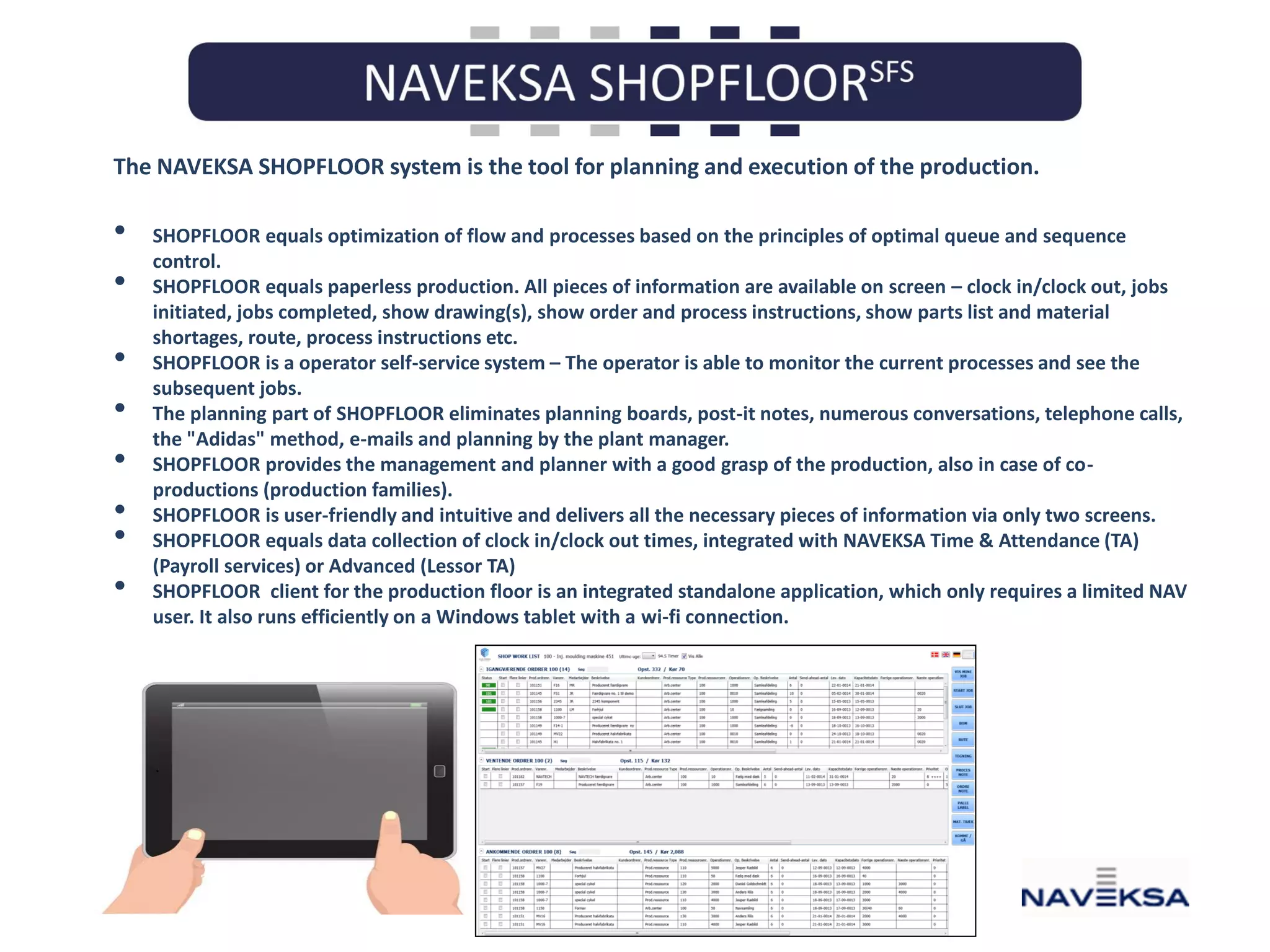 NAVEKSA Manufacturing solutions for NAV - General advantages | PDF ...
