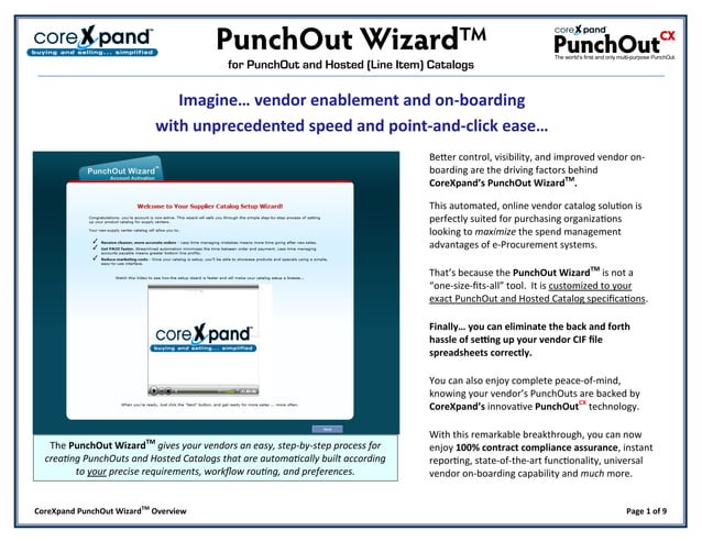 CoreXpand PunchOut Wizard | PPT