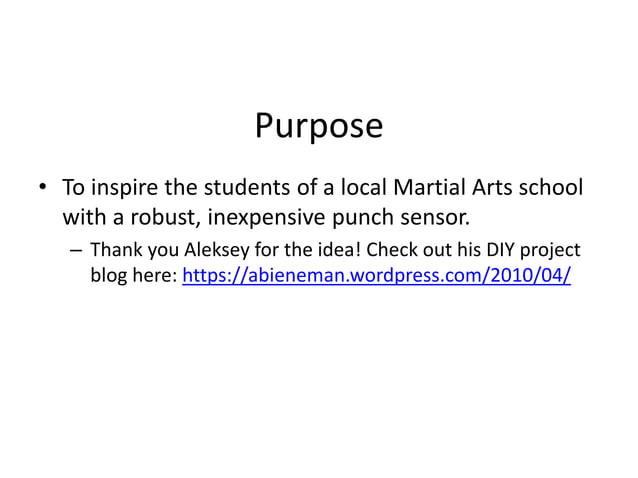 Punch sensor, Arduino | PPT