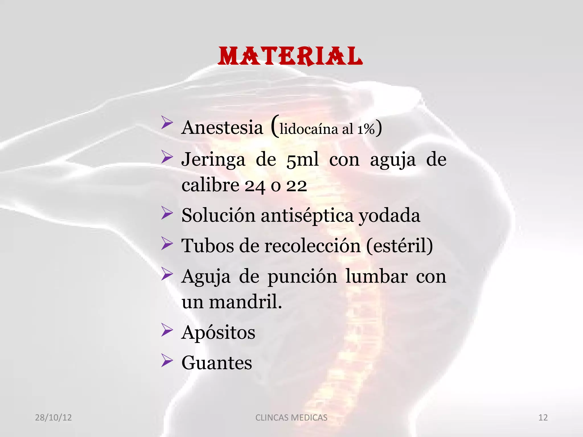 Puncion lumbar | PPT
