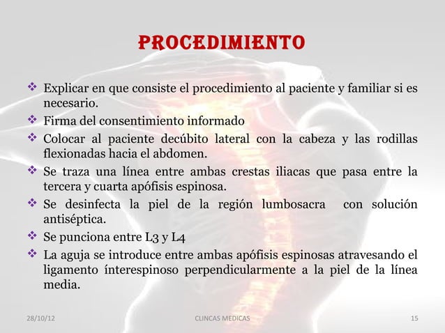 Puncion lumbar | PPT