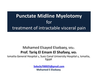 Punctate midline myelotomy | PPTX