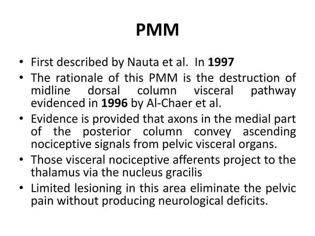 Punctate midline myelotomy | PPT