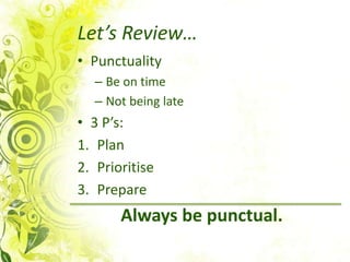 Punctuality | PPSX