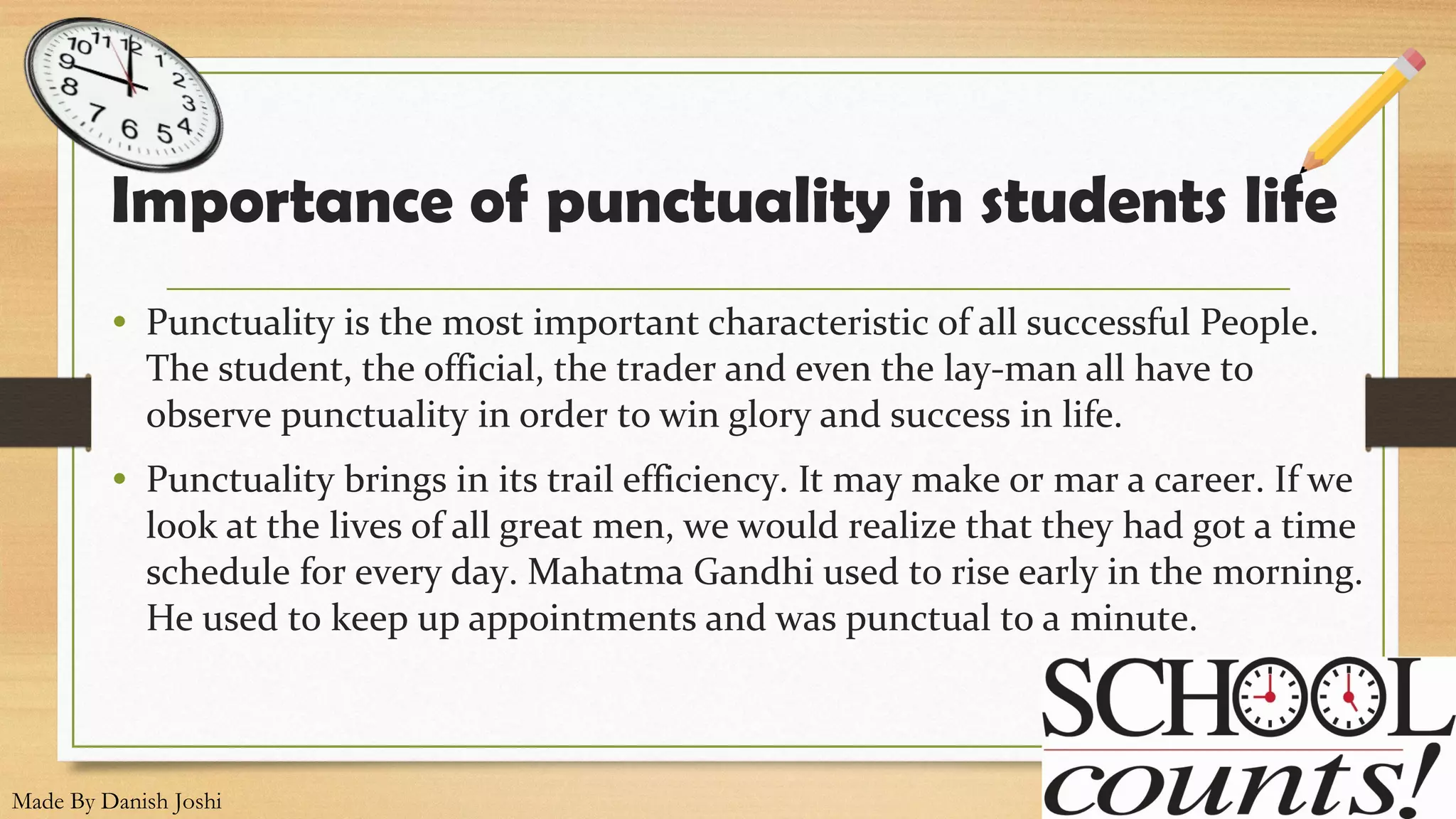 Punctuality In Schools | PPT