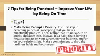 Punctuality In Schools | PPT