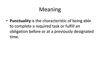 Punctuality | PPT