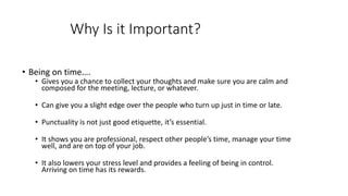 Punctuality and Time Management PowerPoint | PPTX
