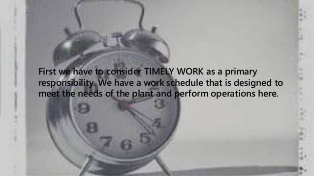 Punctuality at work