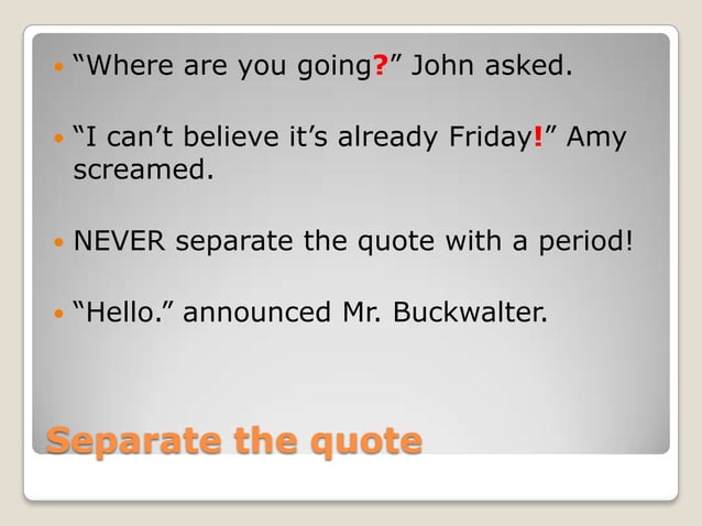 Punctuating dialogue | PPTX