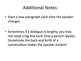 Punctuating dialogue | PPT
