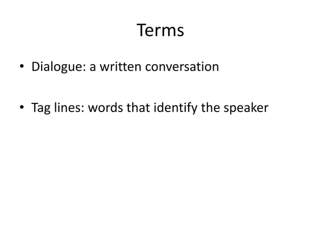 Punctuating dialogue | PPT