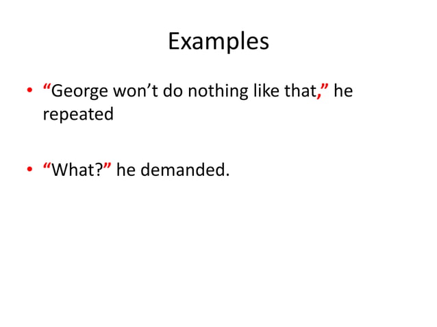 Punctuating dialogue | PPT