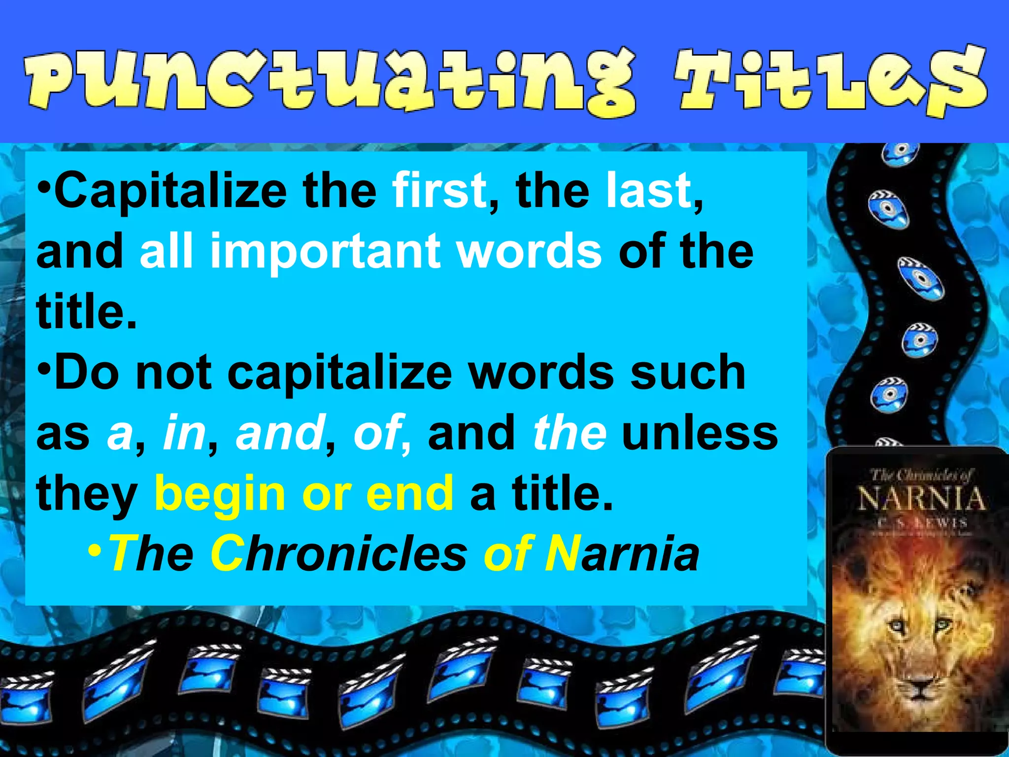 Punctuating Titles | PPT