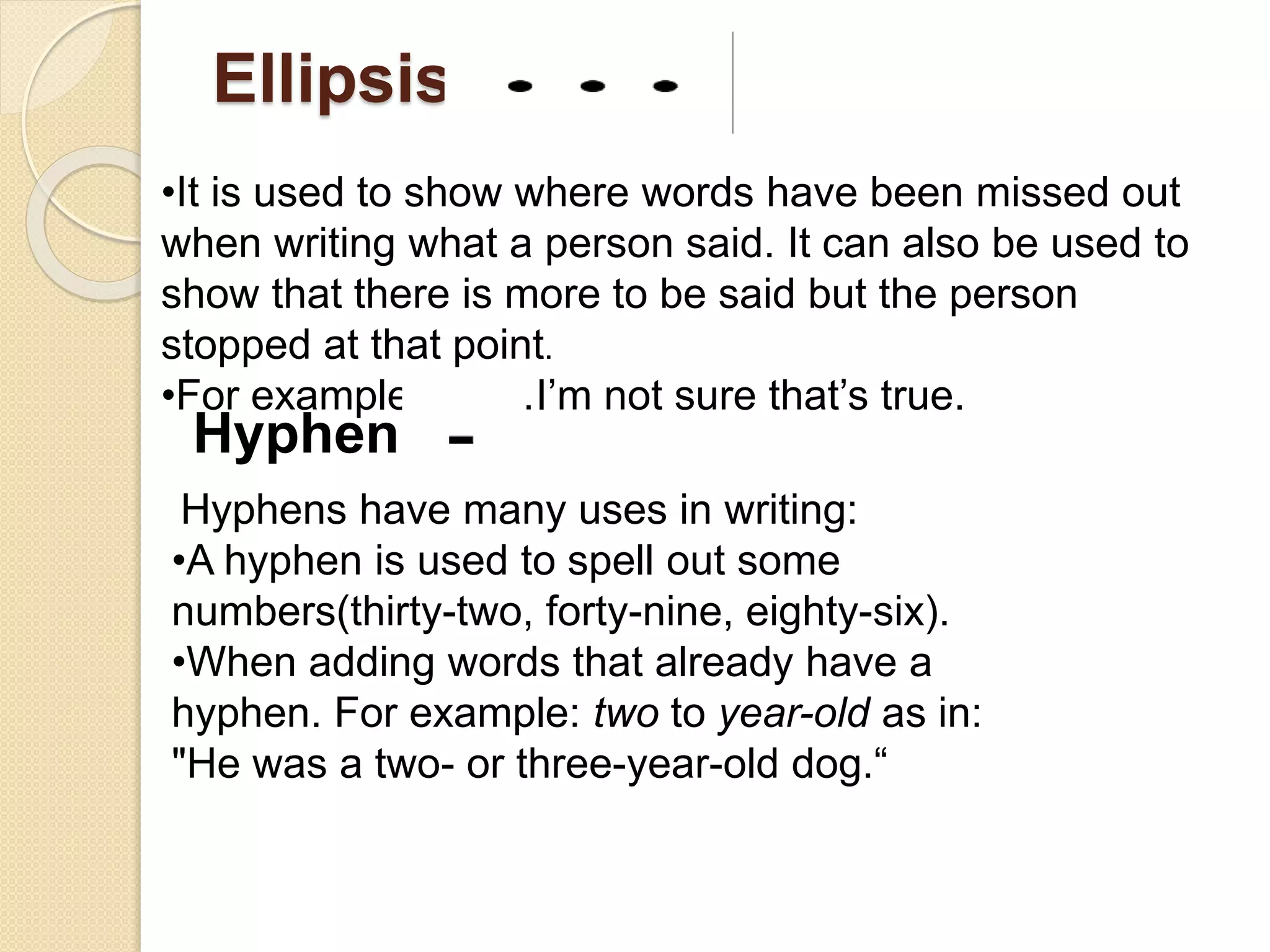 Punctuation Assignment | PPTX