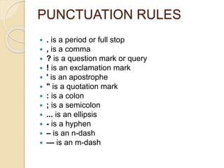 Punctuation Assignment | PPT