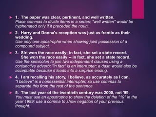 Punctuation Practice Work | PPTX