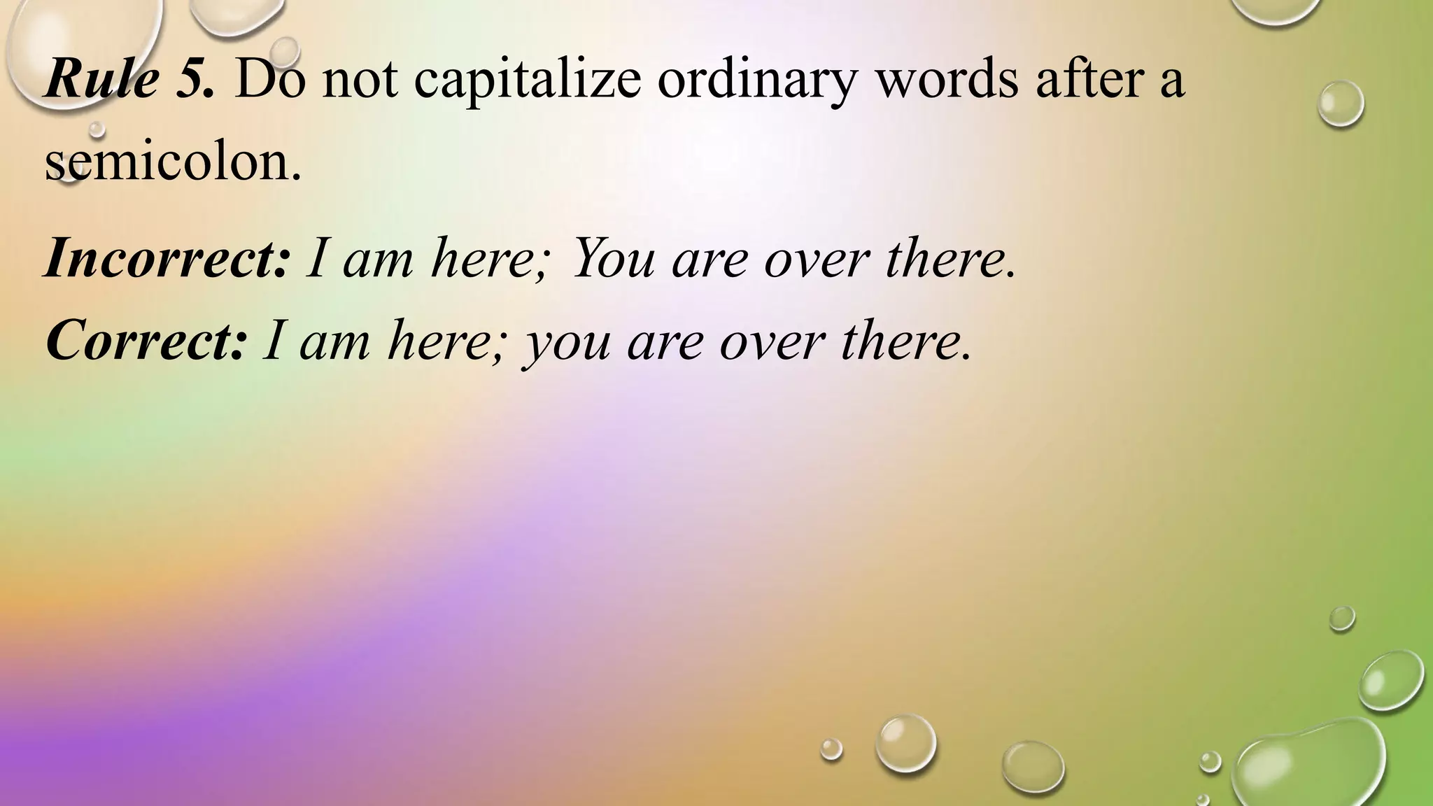 English Punctuation | Period, Semicolon, Space | PPT