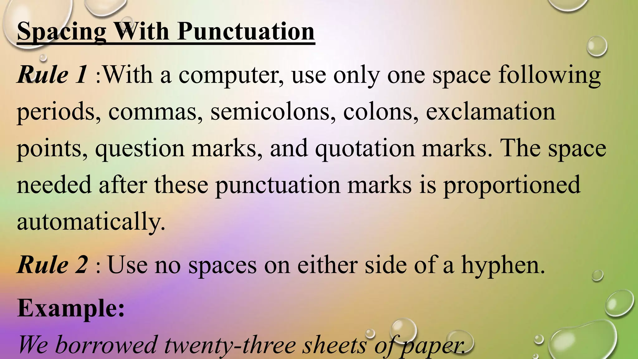 English Punctuation | Period, Semicolon, Space | PPT