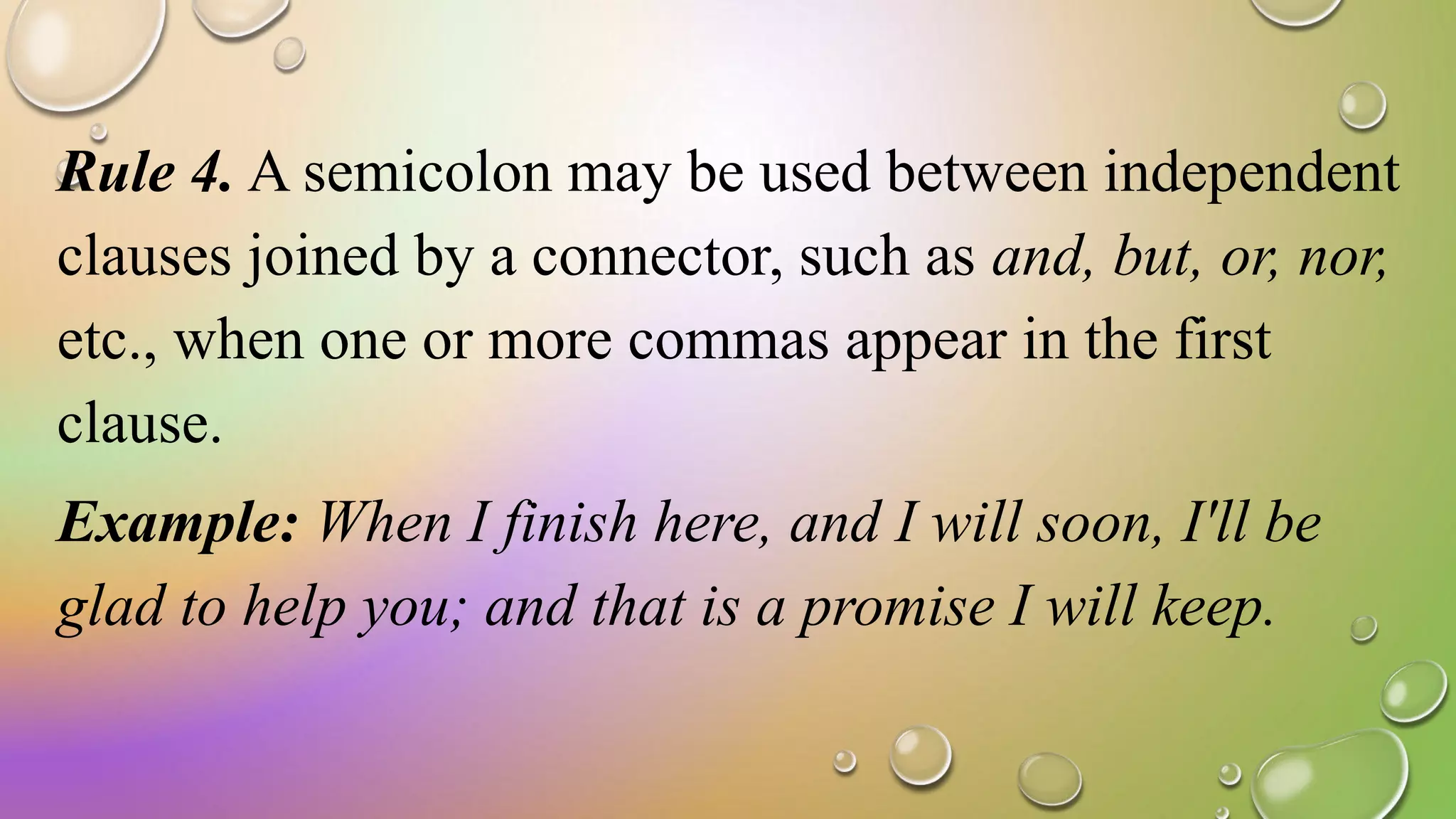 English Punctuation | Period, Semicolon, Space | PPT