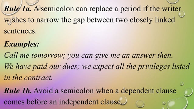 English Punctuation | Period, Semicolon, Space | PPT
