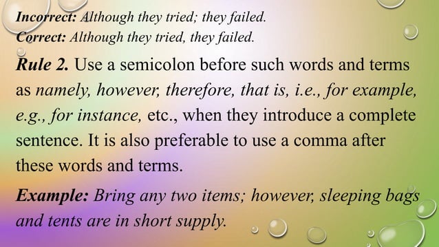 English Punctuation | Period, Semicolon, Space | PPT