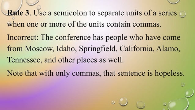 English Punctuation | Period, Semicolon, Space | PPT