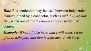 English Punctuation | Period, Semicolon, Space | PPT