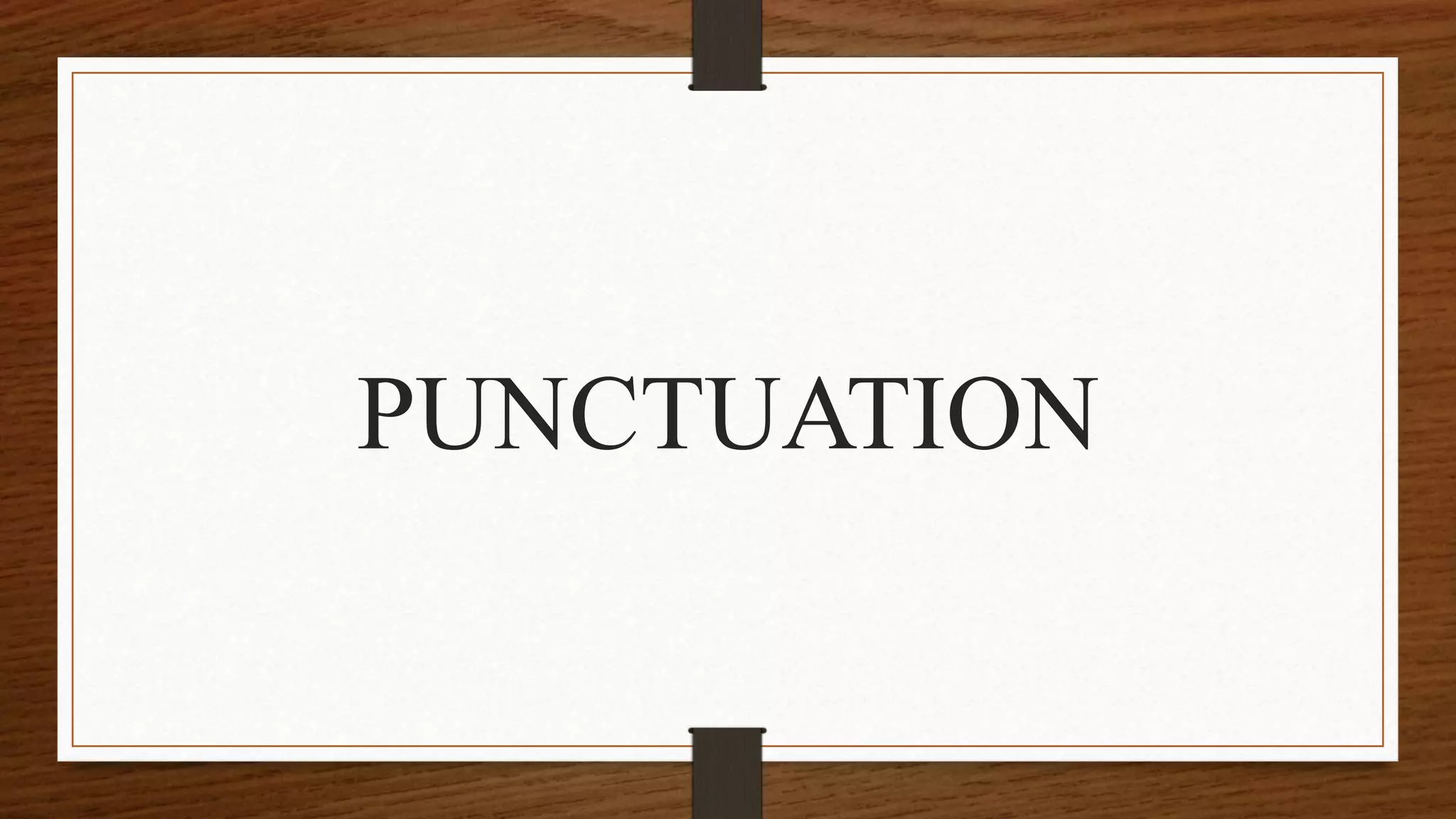 Punctuation | PPTX