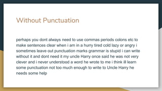 Punctuation | PPTX