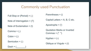 Punctuation | PPT