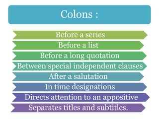 Punctuation slideshare | PPTX