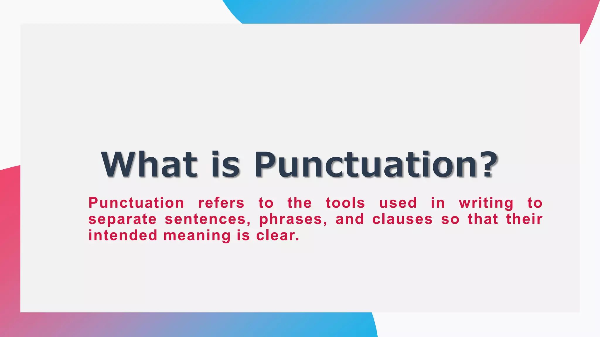 Punctuation | PPTX
